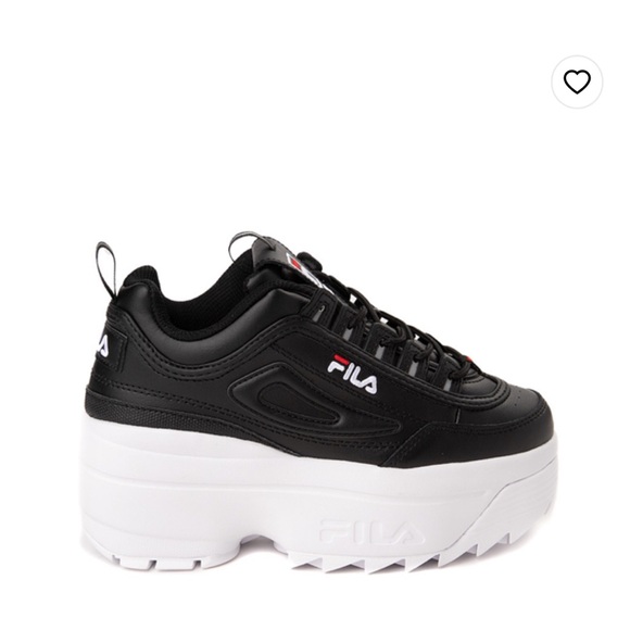 Fila | Shoes | Womens Fila Disruptor Platform Wedge Athletic Shoe Black ...
